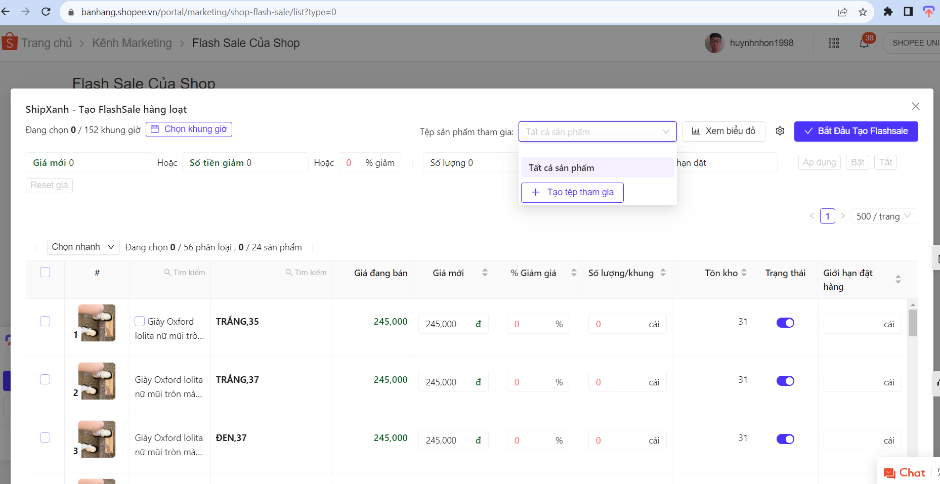 How to create a bulk of Flash Sales on Shopee - Ship Xanh - Phần mềm ...